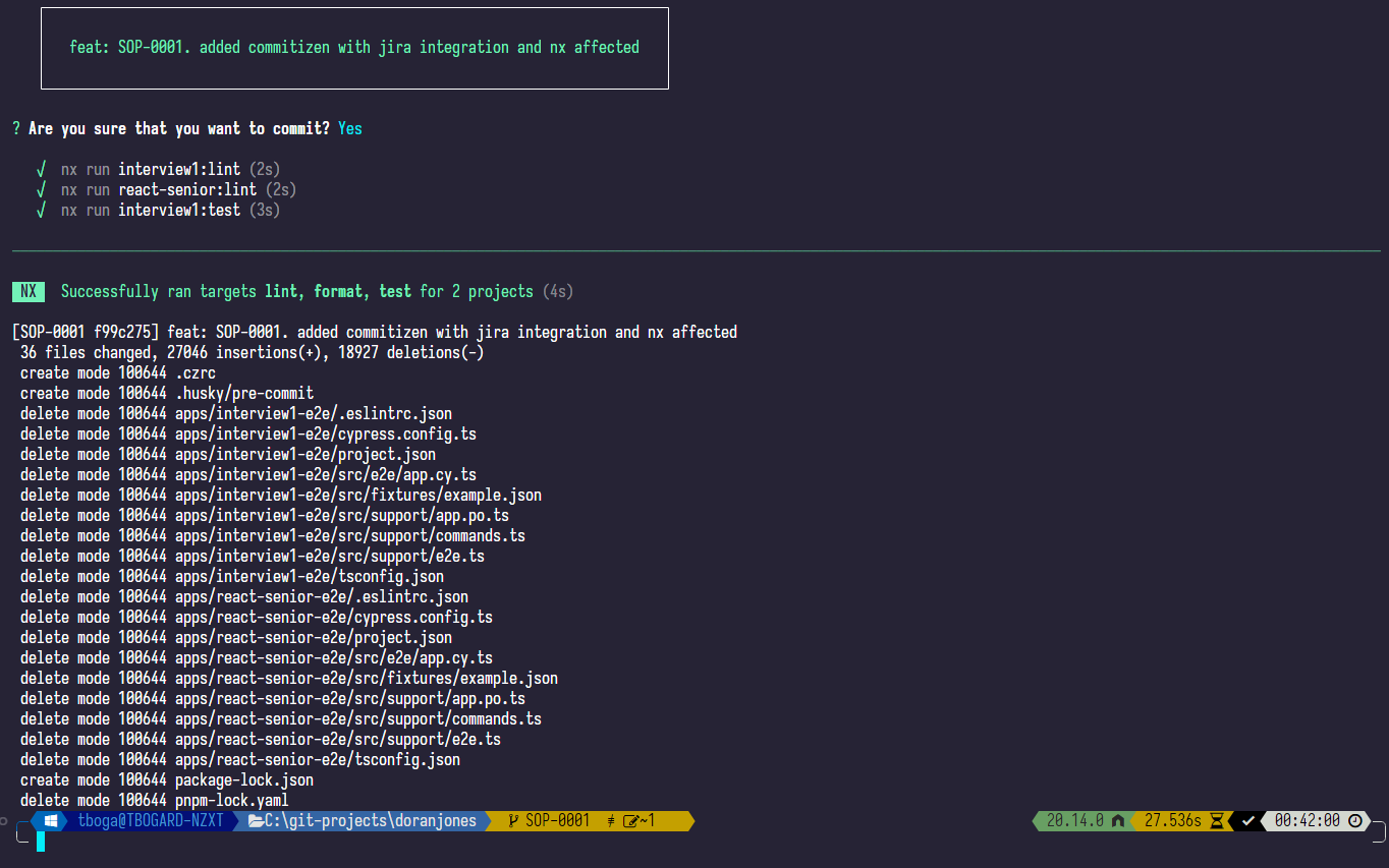 Configure your Nx Monorepo to commit code properly under JIRA Standards with Nx, Commitizen and ...